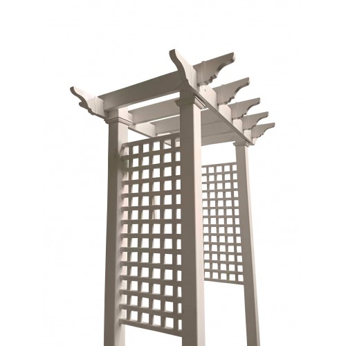 Hamptons Style White Polymer Entrance Arbour | Garden Arbor PVC